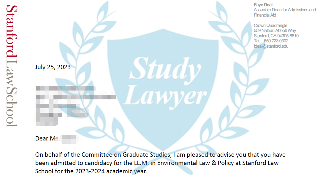 本年度第5張史丹佛LLM offer來了！今年7位T3錄取者都有著什麼樣的背景？-學律留學教育顧問中心Study with US/UK lawyer 美國留學申請專家